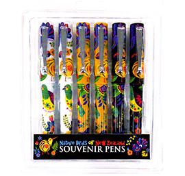 Retro Birds Pens - 40181 Pack of 6 – New Zealand Souvenirs & Gifts